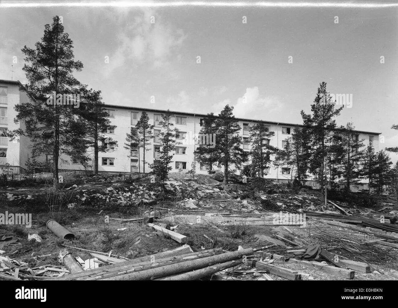 A photo depicting the urban development of Oppsal, Oslo, in 1962 ...