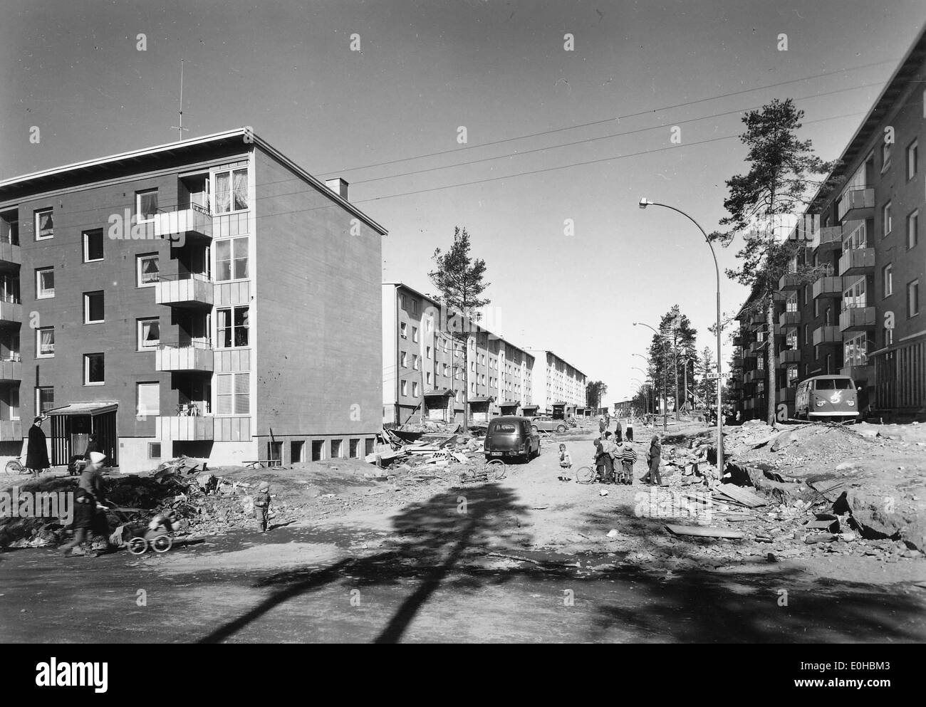 A photograph of Oppsal in Oslo, Norway, from 1962, showing the ...