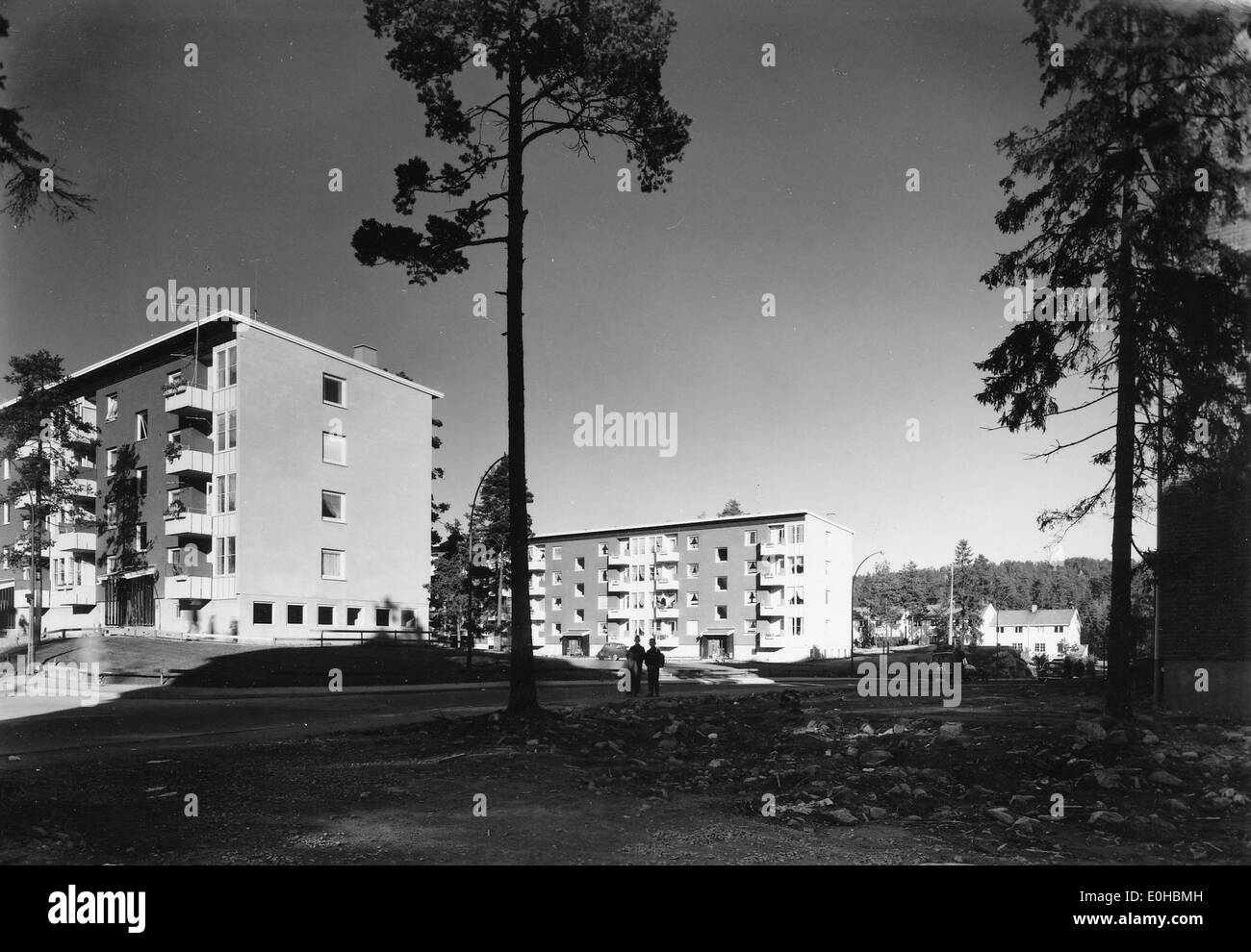 A photograph from 1962 showing the development of the Oppsal district ...
