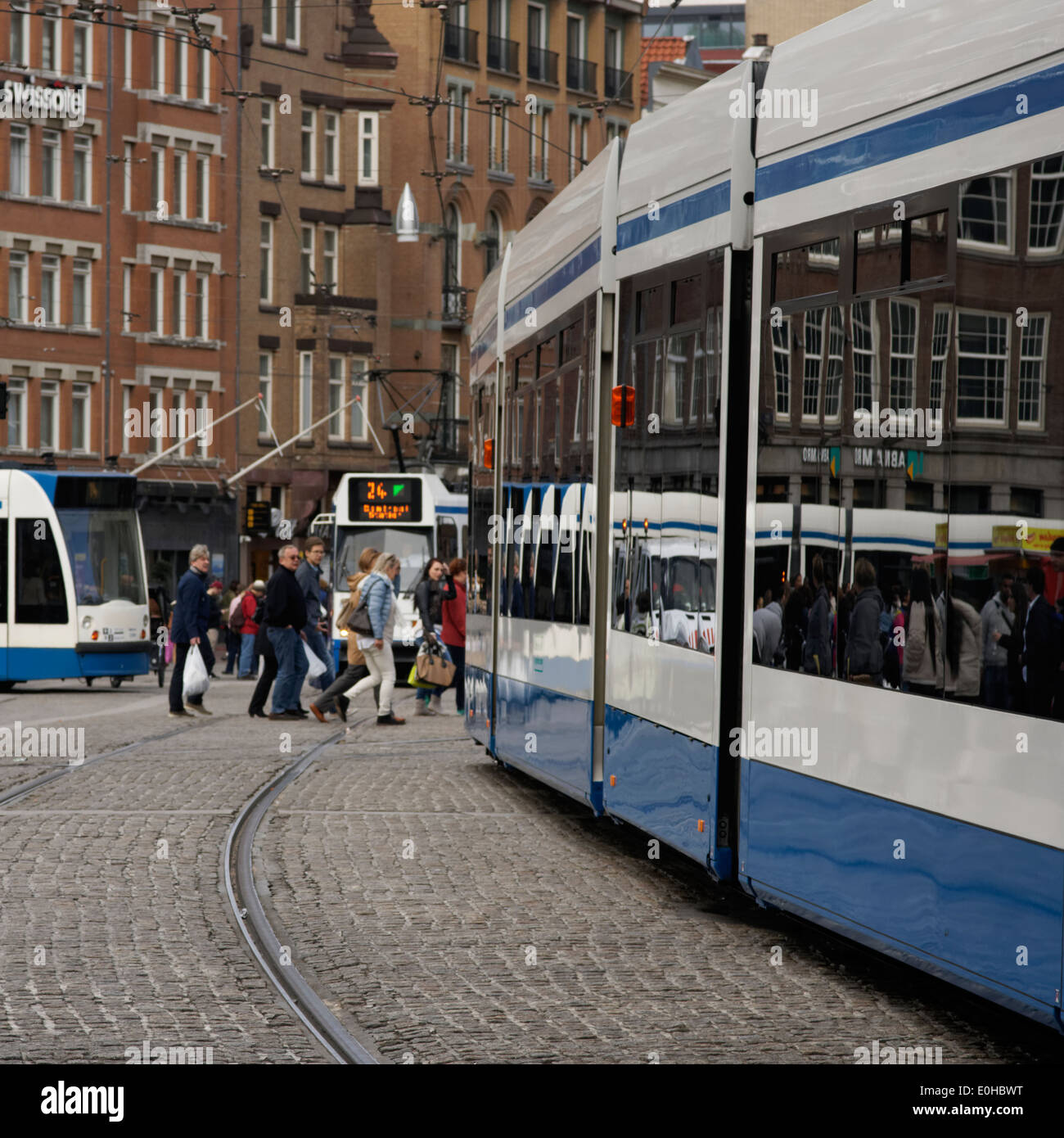 Streetcar in Amsterdam, Holland Stock Photo - Alamy
