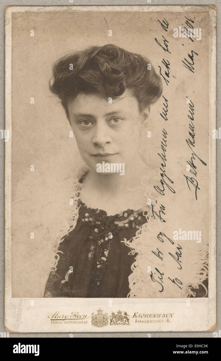 A portrait of Betty Nansen, a prominent Danish actress known for her ...
