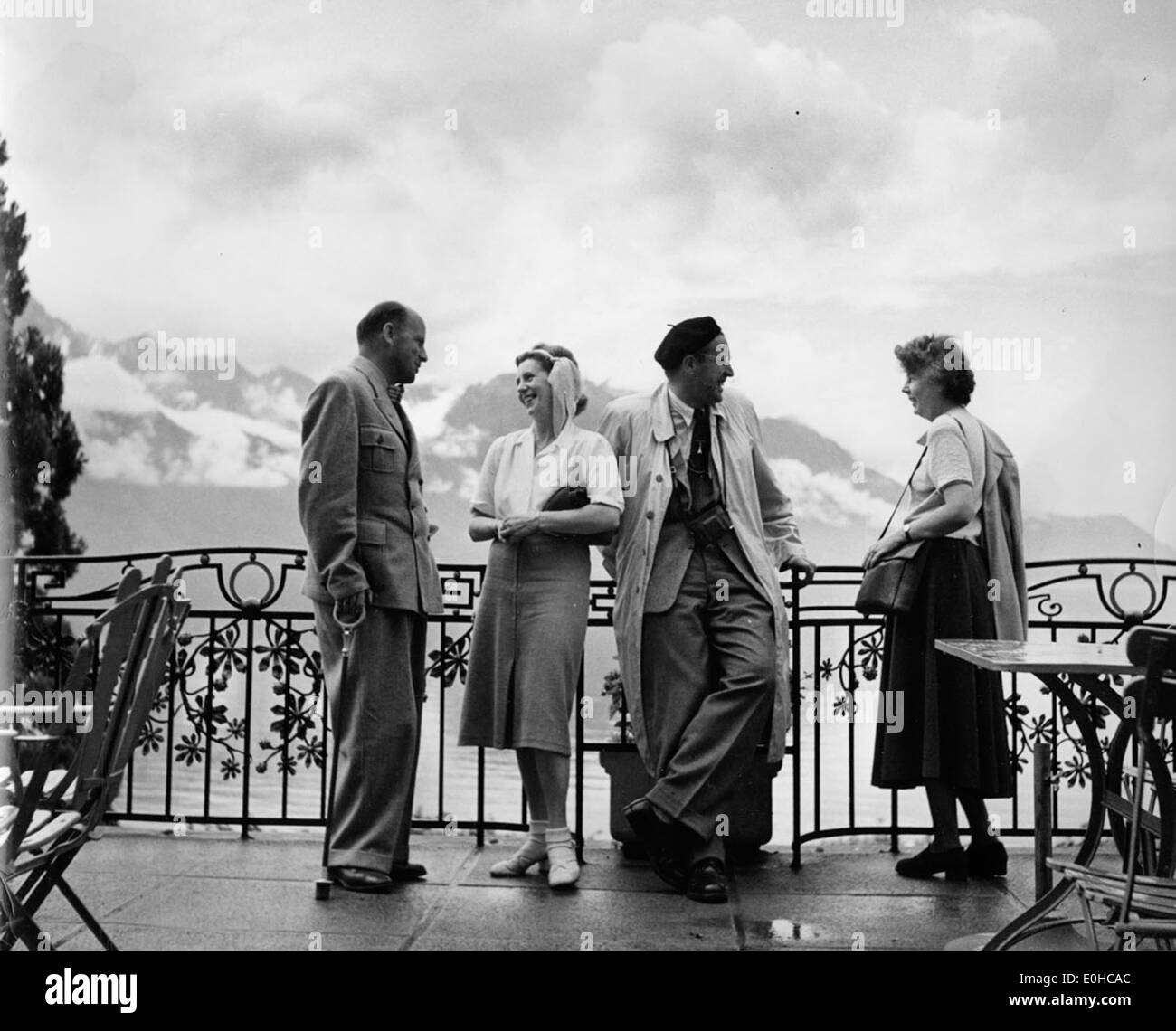 Hotel in alps Black and White Stock Photos & Images - Alamy