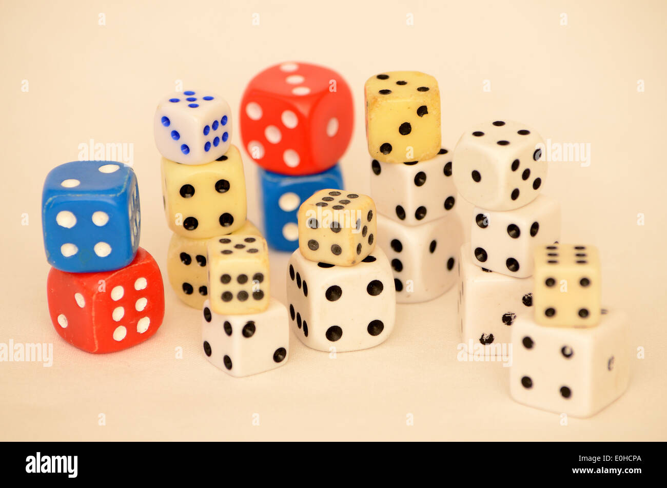 still life arrangement of dice Stock Photo - Alamy