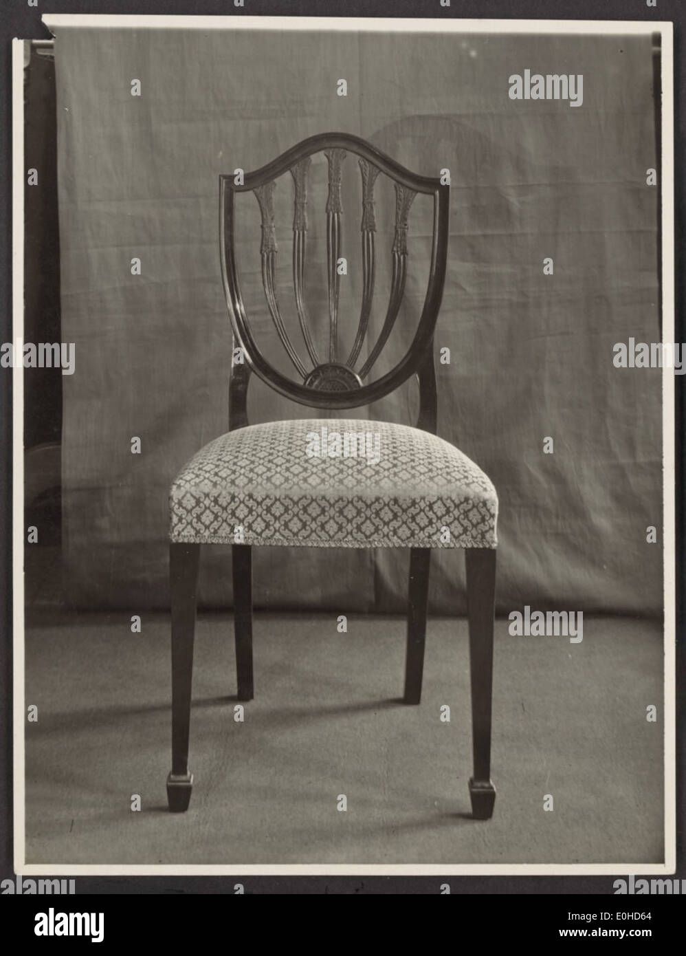 Chair with fabric upholstery, front view, Government House, Canberra ...