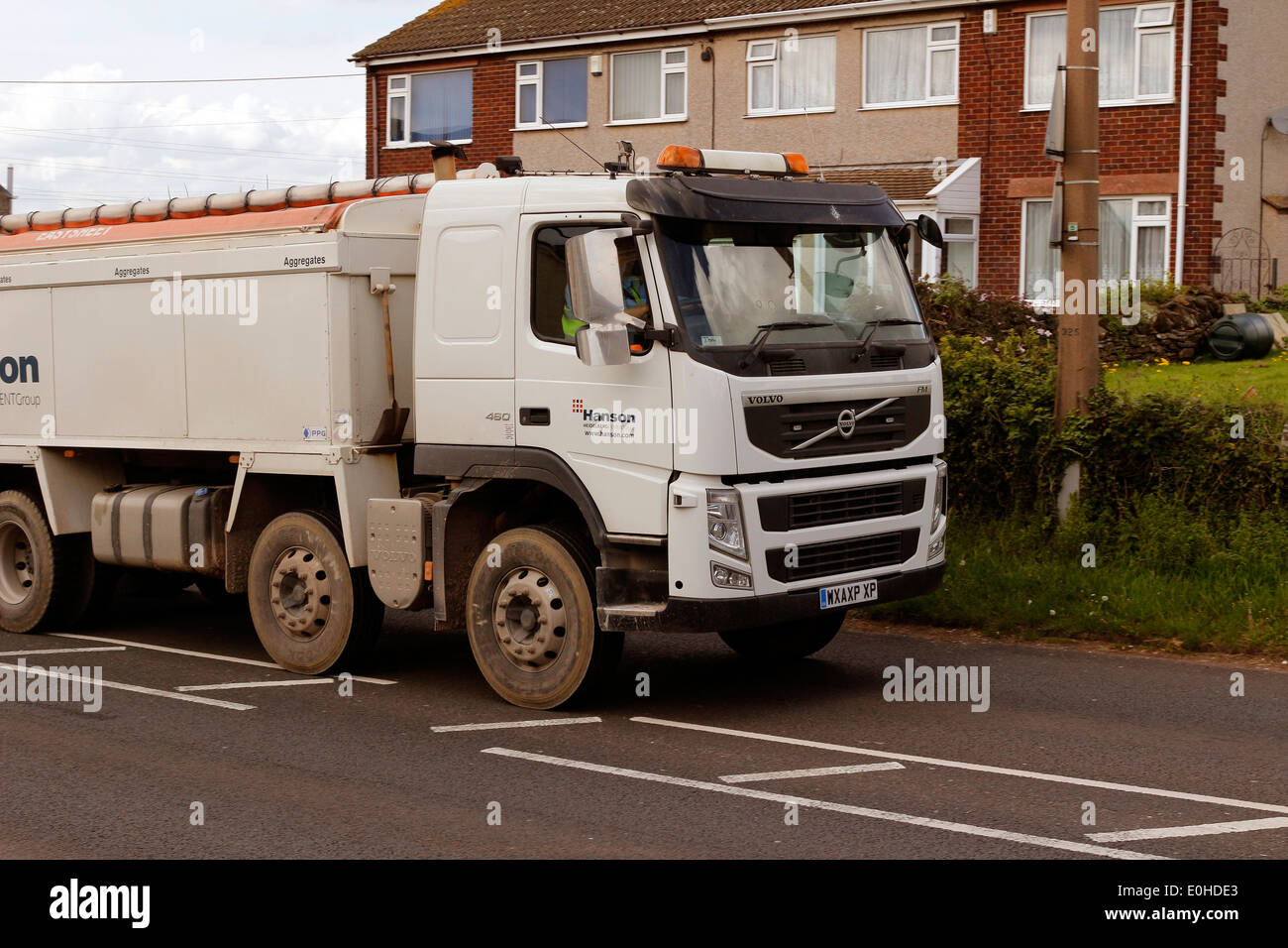 Heavy commercial trucks in a rural country road Stock Photo - Alamy