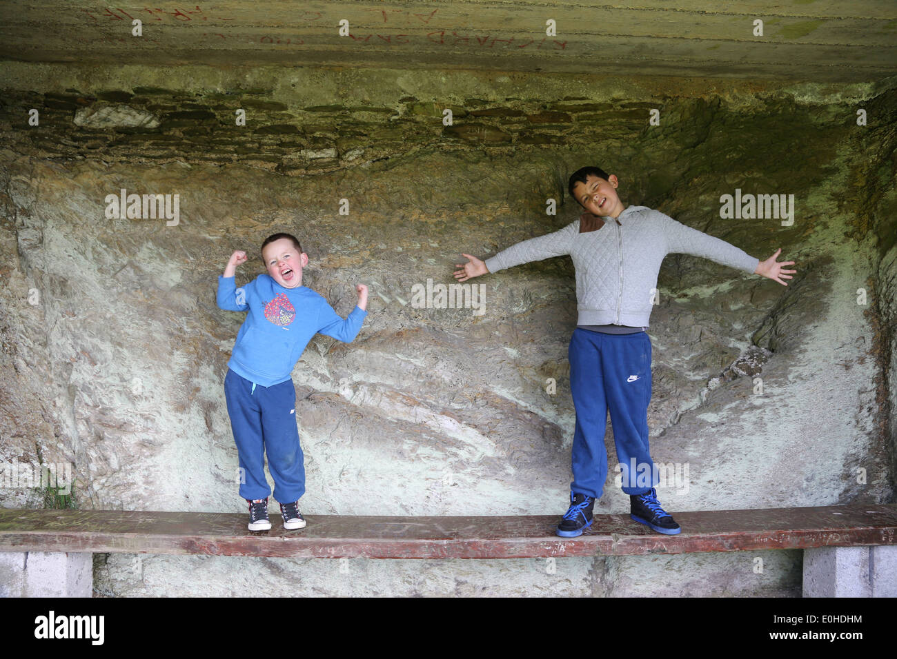 Kids being silly Stock Photo - Alamy