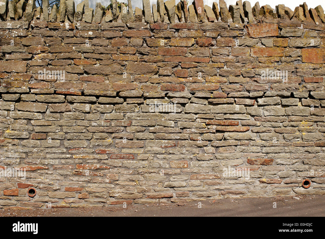 Traditional stone wall in South Gloucestershire, May 2014 Stock Photo ...