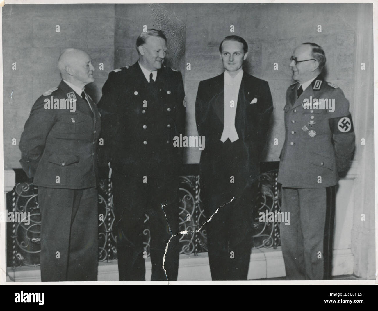 A photograph featuring Carl Frølich Hanssen, Vidkun Quisling, Axel ...