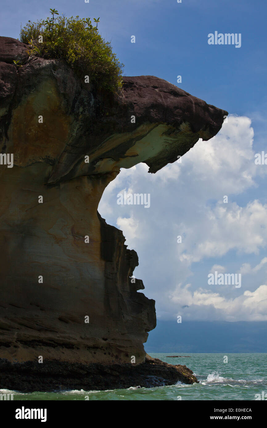 SEASTACKS along the coastline in BAKO NATIONAL PARK which is located in ...