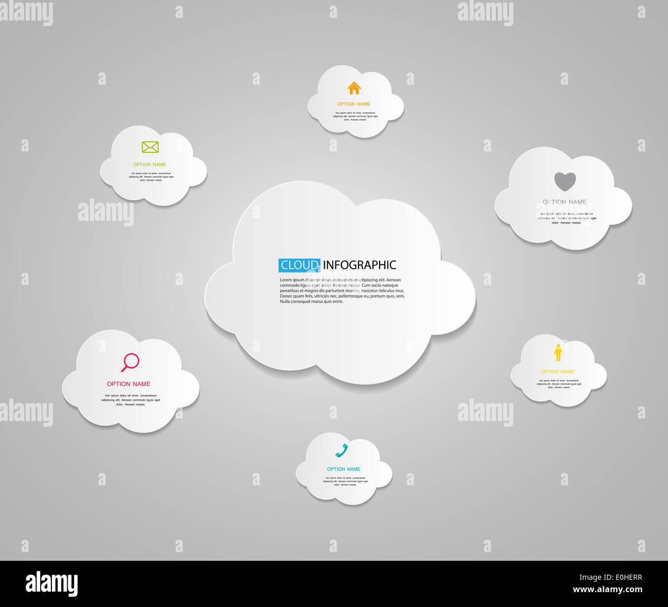 Cloud Computing Business Concept Vector Illustration Stock Photo - Alamy