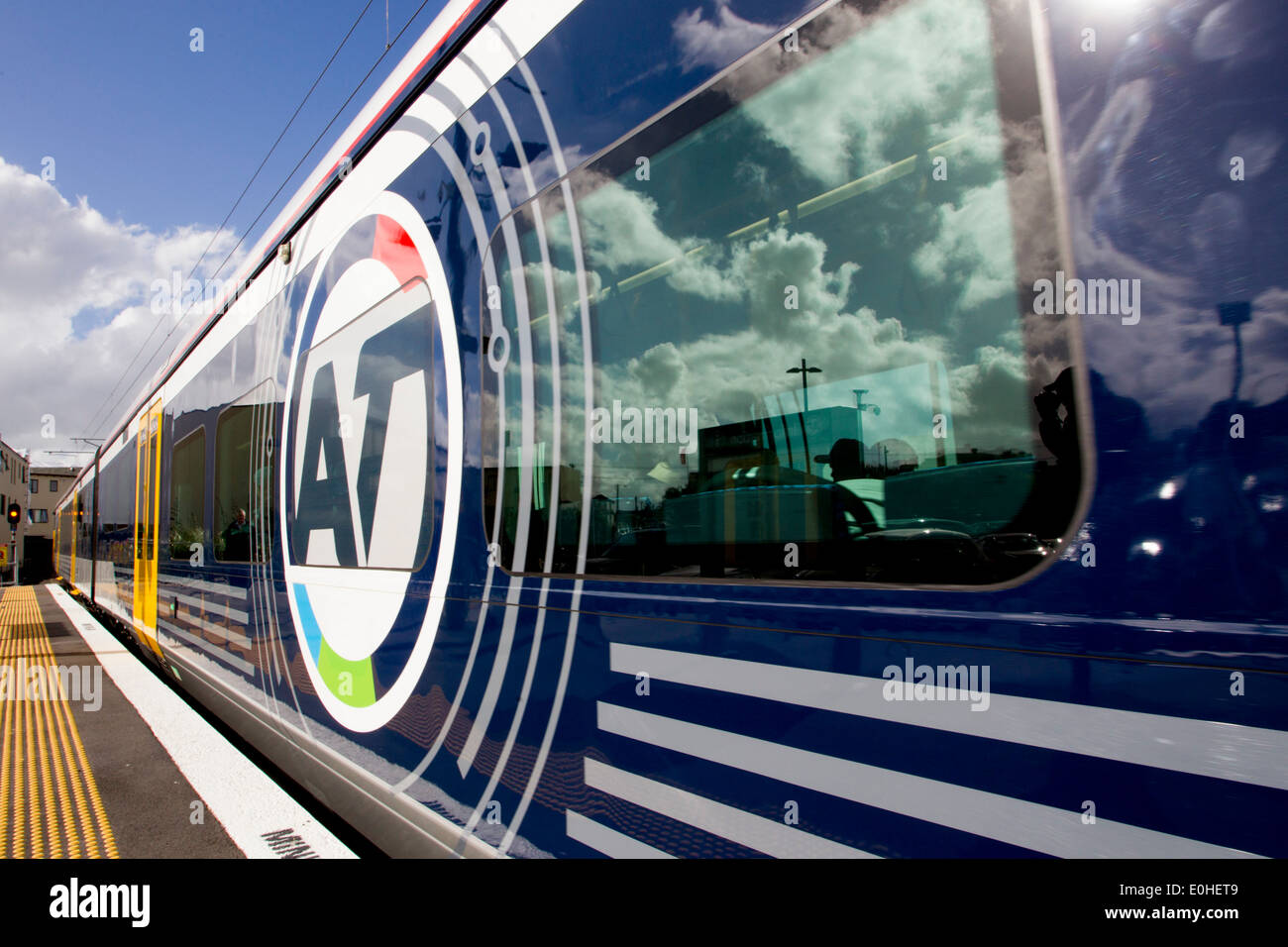 The new Auckland Transport Electric Train on its first day of operation ...