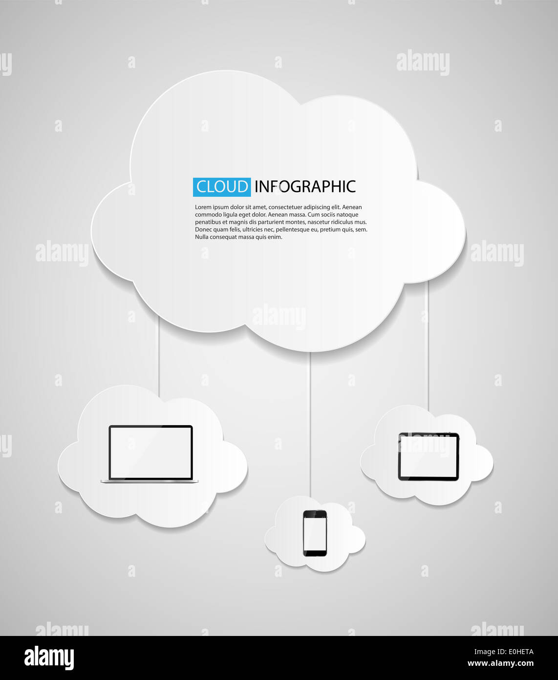 Cloud Computing Business Concept Vector Illustration Stock Photo - Alamy