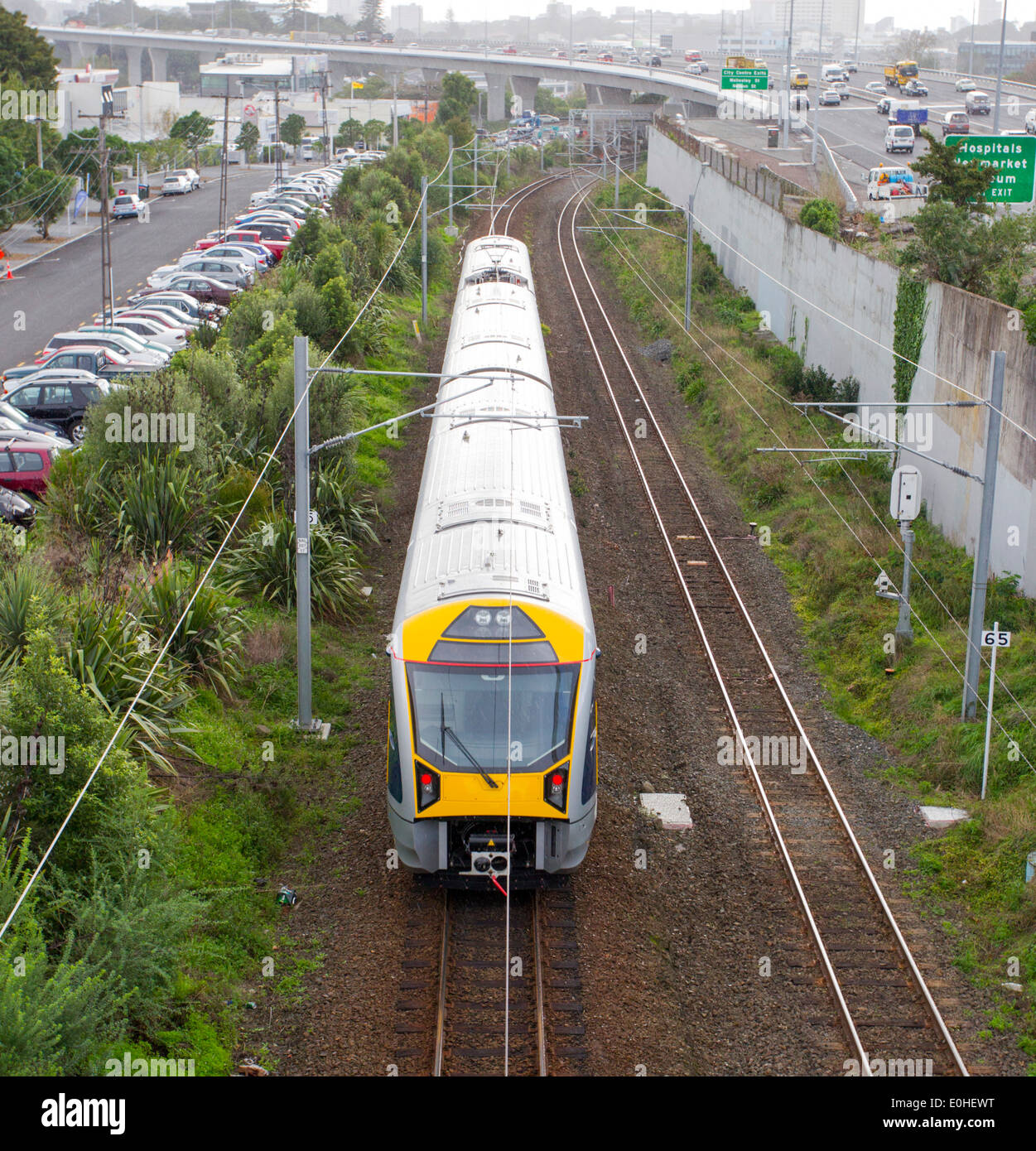 The new Auckland Transport Electric Train on its first day of operation ...
