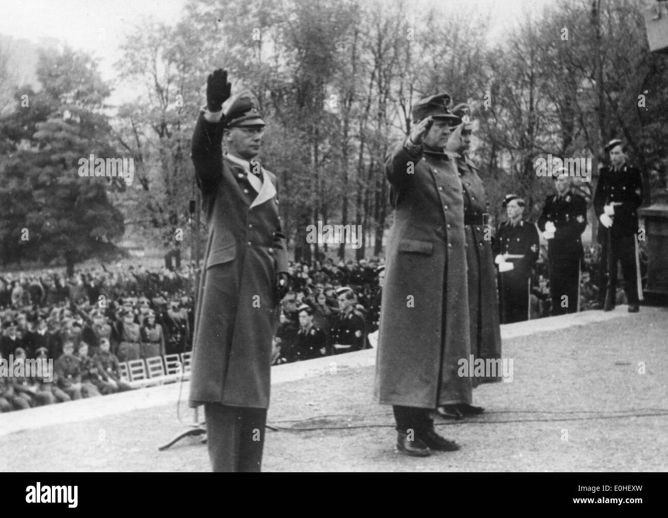 This photograph shows Josef Terboven, Vidkun Quisling, and Wilhelm ...