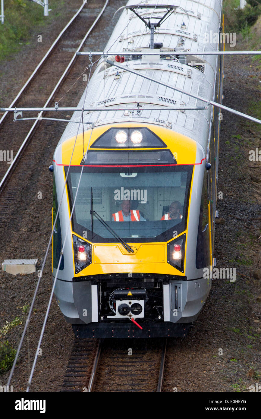 The new Auckland Transport Electric Train on its first day of operation ...