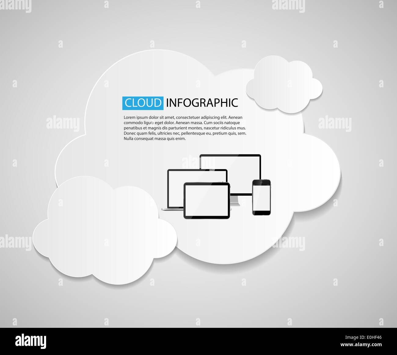 Cloud Computing Business Concept Vector Illustration Stock Photo - Alamy