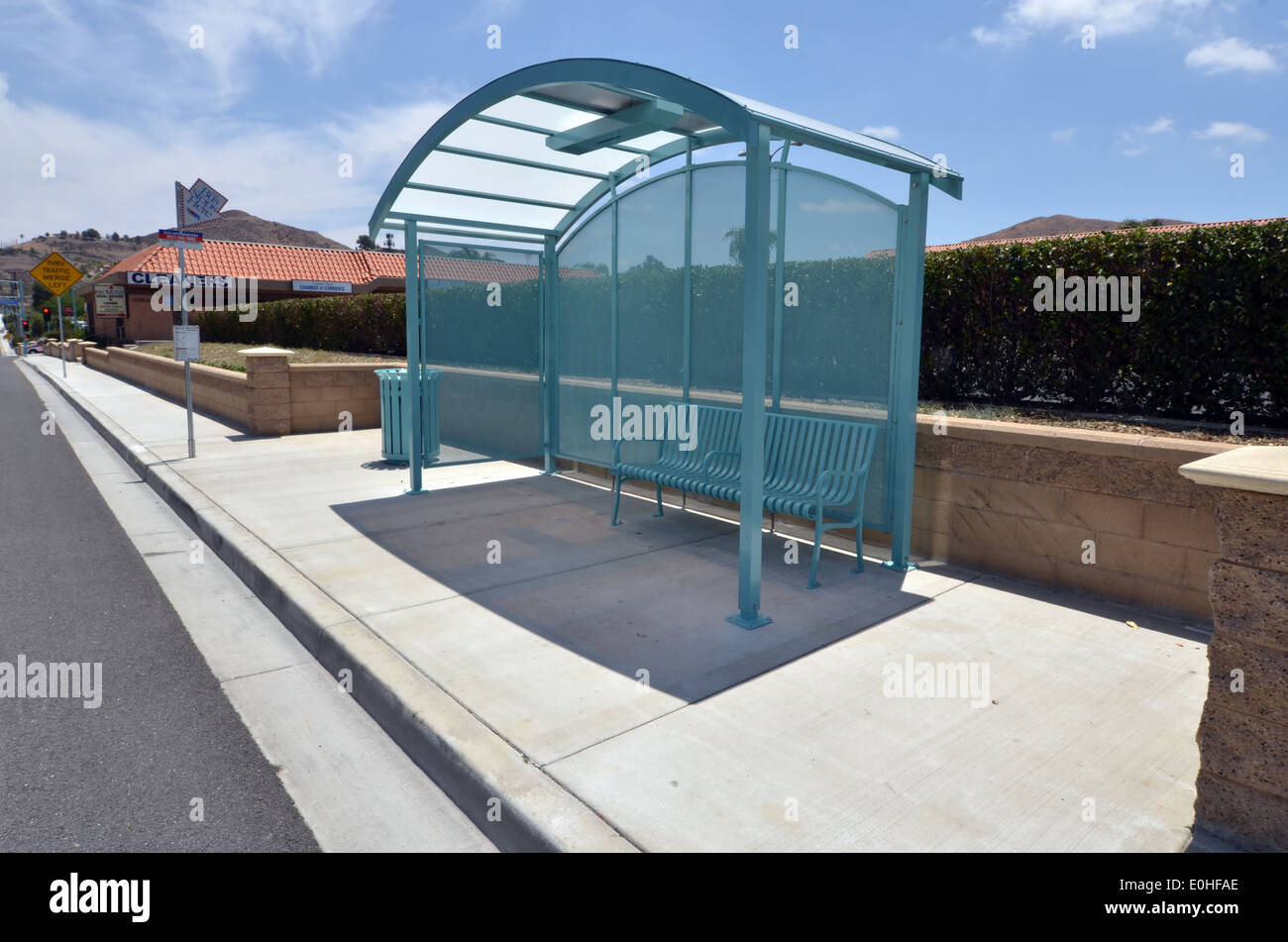 Bus stop bench hi-res stock photography and images - Alamy