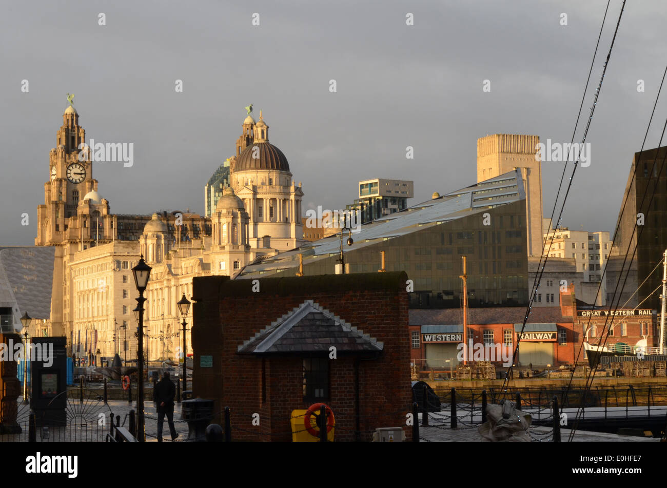 Liverpool buildings viewed from the Albert Dock Stock Photo - Alamy