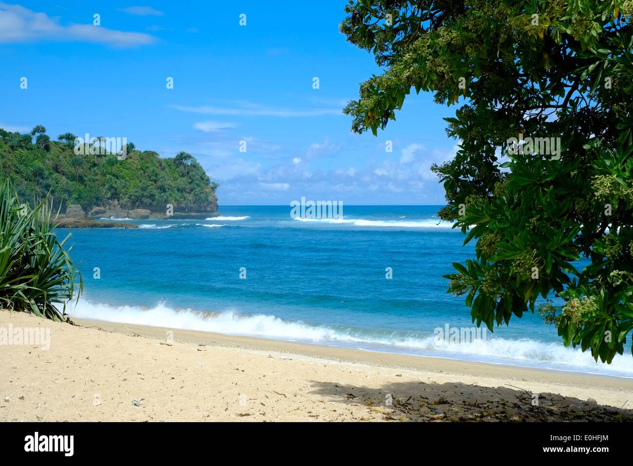 the beach and sea at balekambang east java indonesia Stock Photo - Alamy