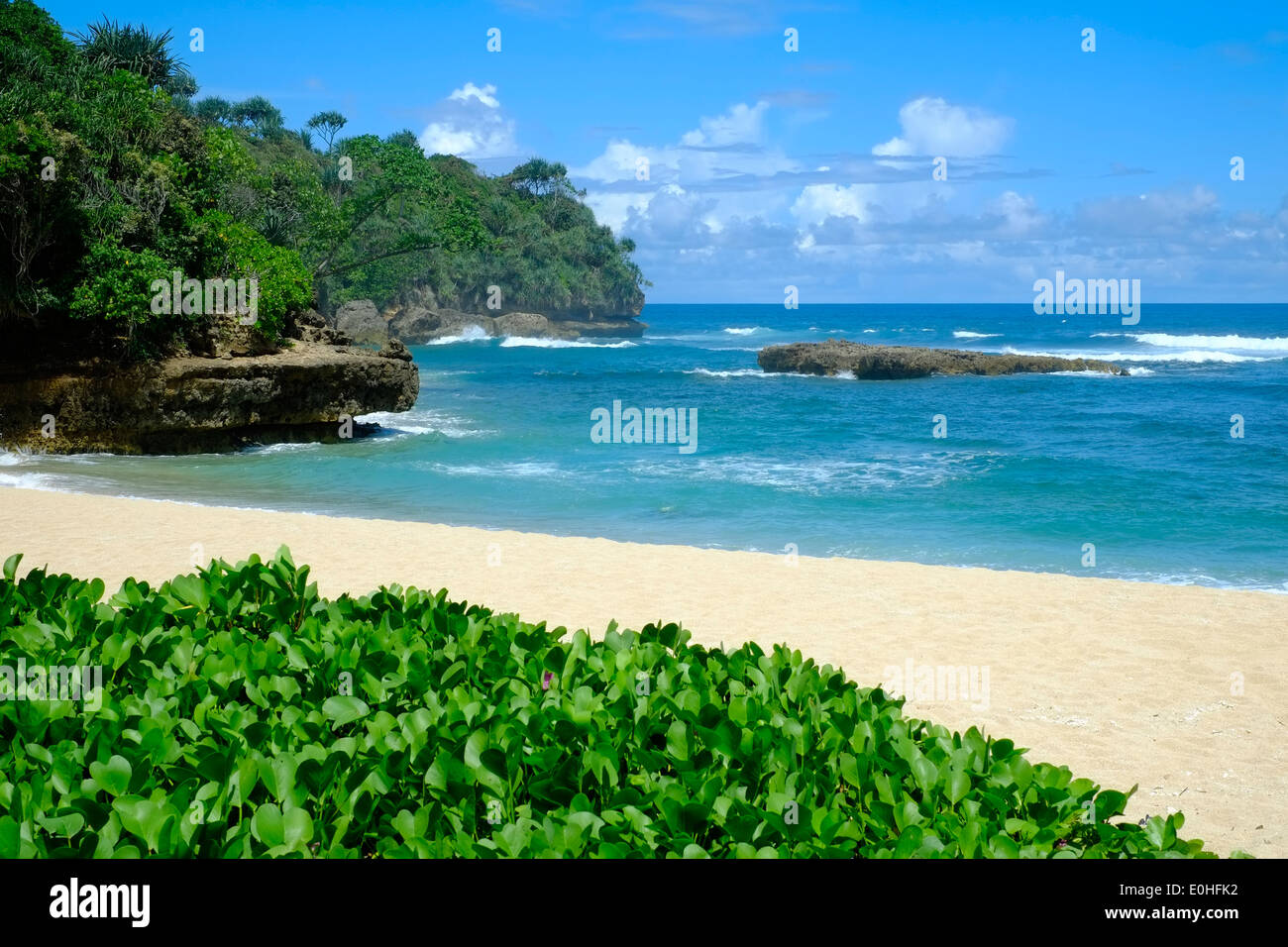 the beach and sea at balekambang east java indonesia Stock Photo - Alamy