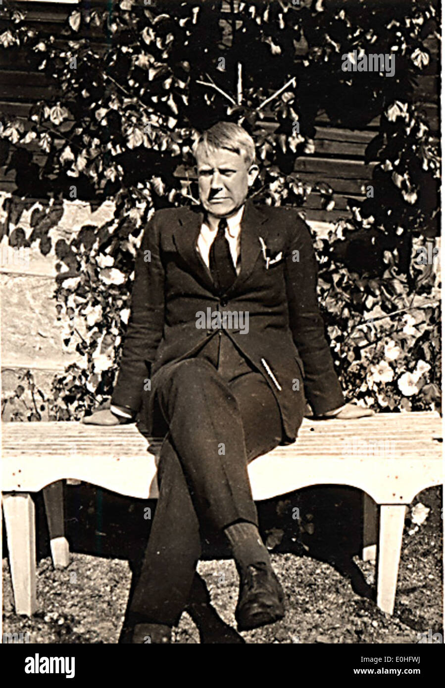 This image captures Vidkun Quisling at Jonsborg in Fyresdal, Norway ...