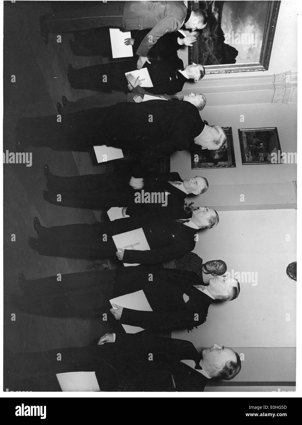 This photograph marks the appointment of Vidkun Quisling as Minister ...