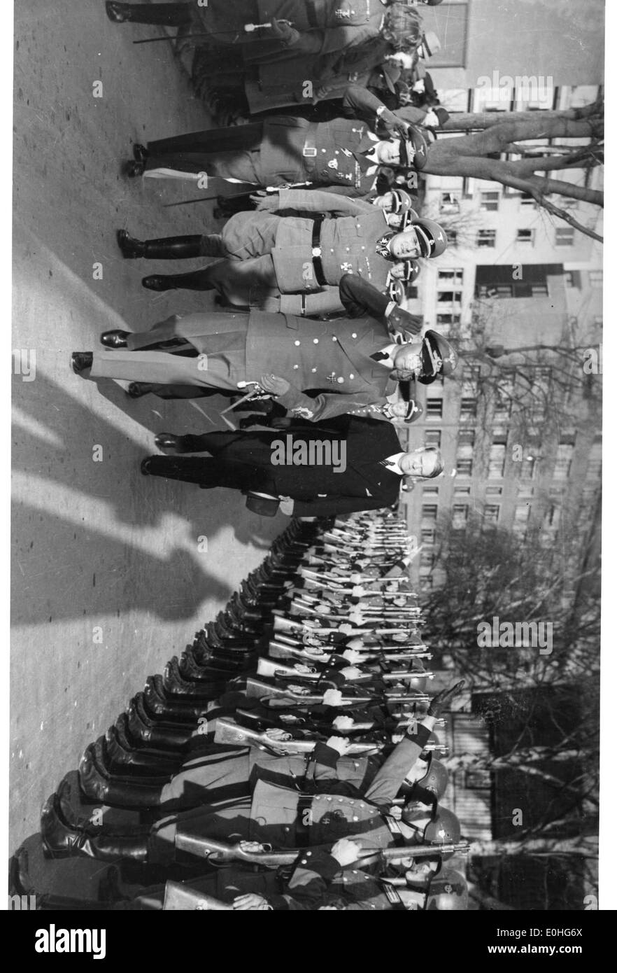 Vidkun Quisling and Reichskommissar Terboven outside the NRK building ...