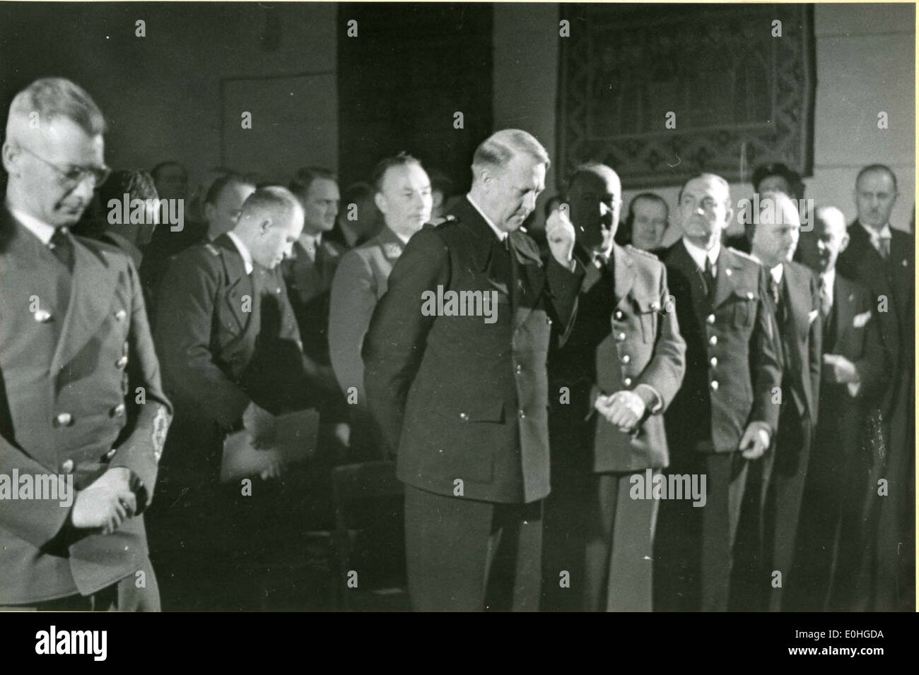 A historical photograph showing Vidkun Quisling and Josef Terboven in ...