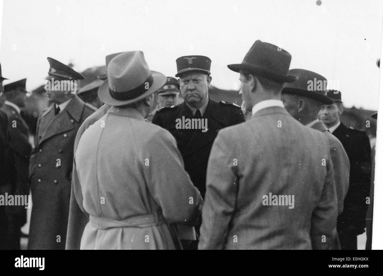 This historical photograph shows Vidkun Quisling, the Minister ...