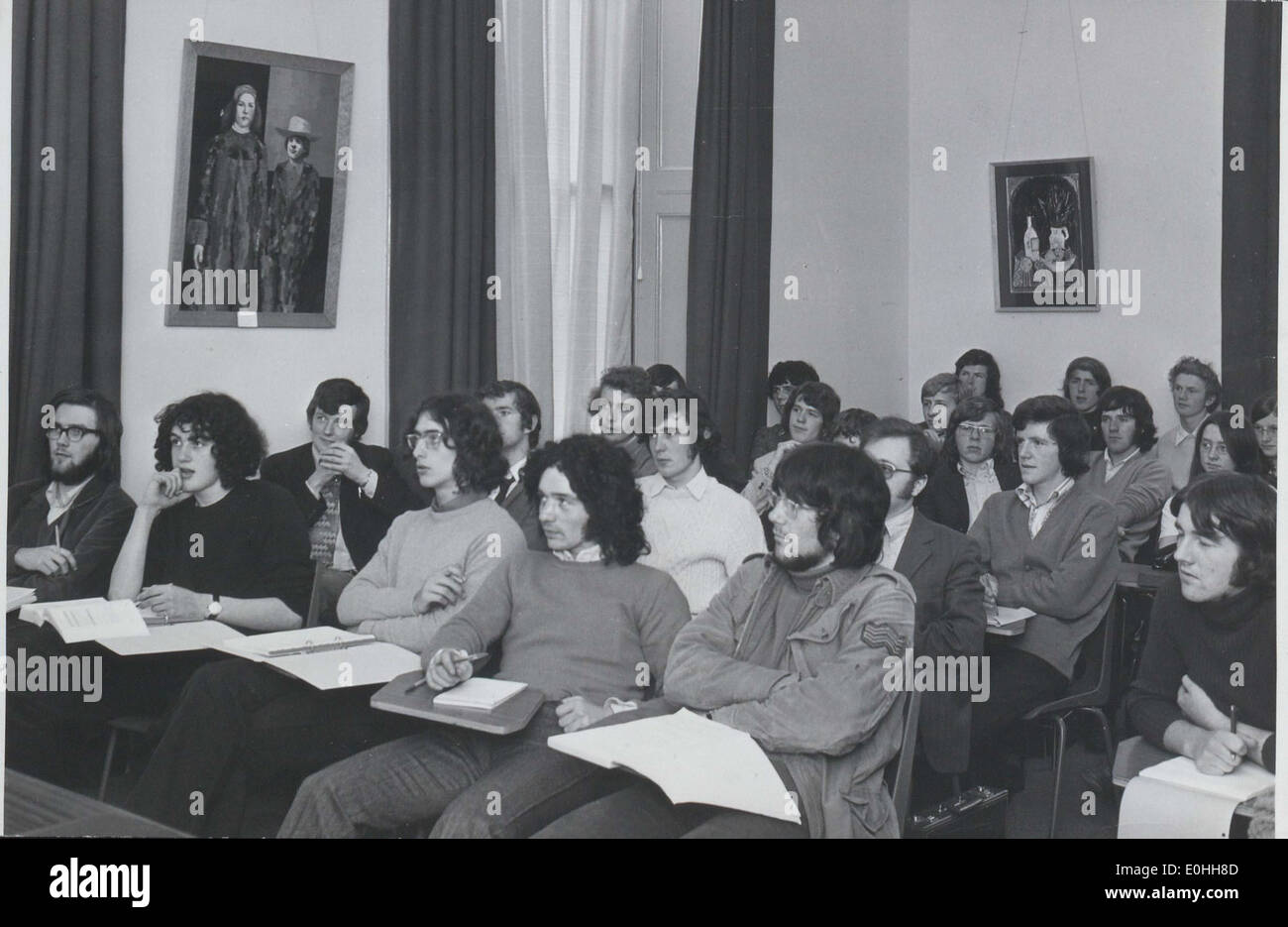 This photograph captures the class of first-year students in 1972. The ...