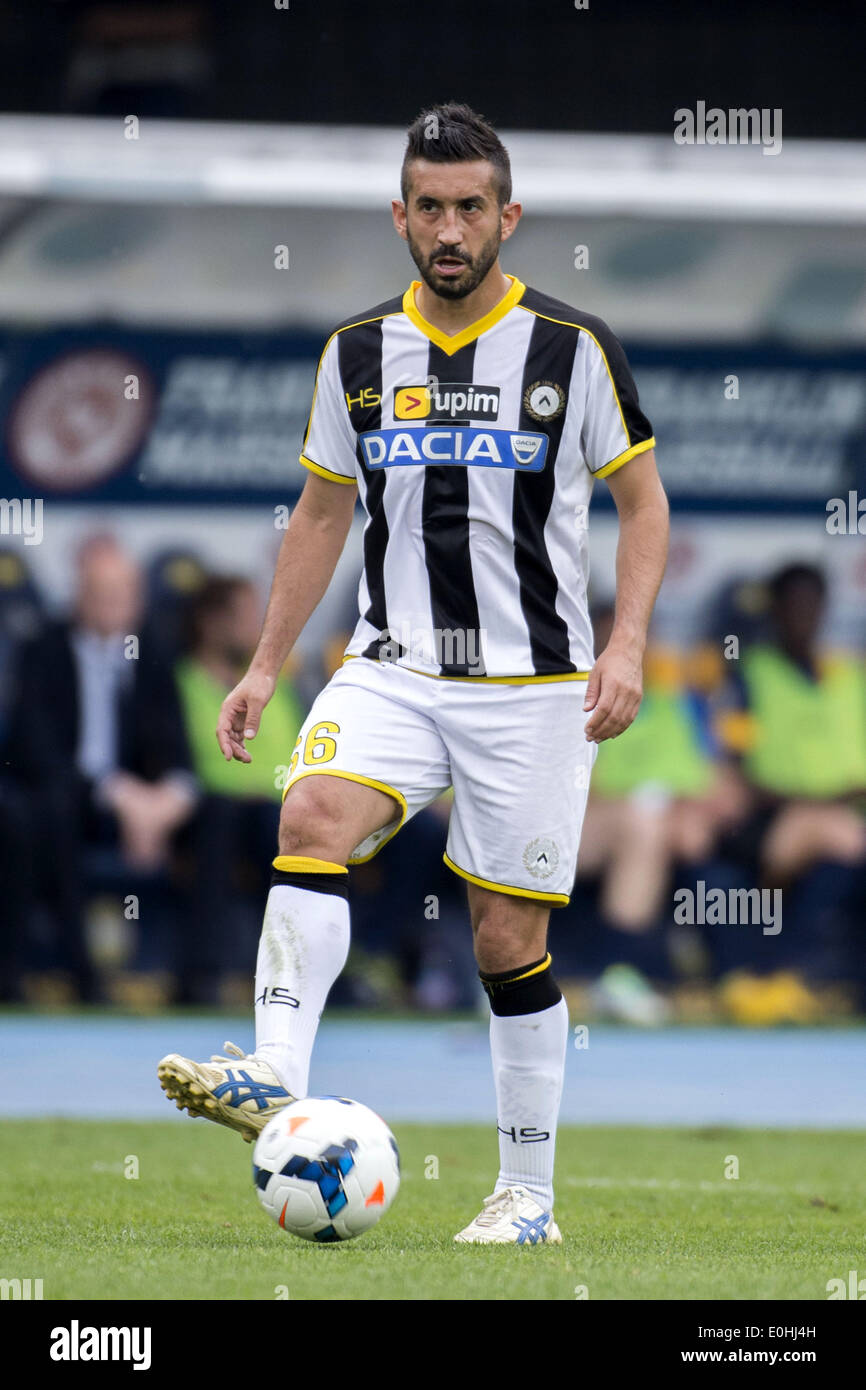 Verona, Italy. 10th May, 2014. Giampiero Pinzi (Udinese) Football ...
