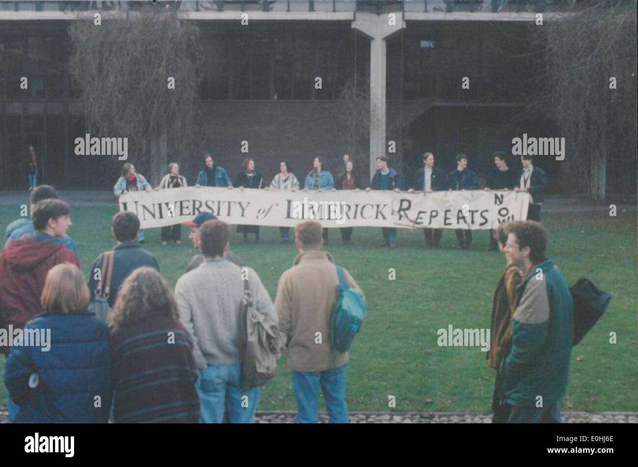 A protest takes place with students from the University of Limerick ...