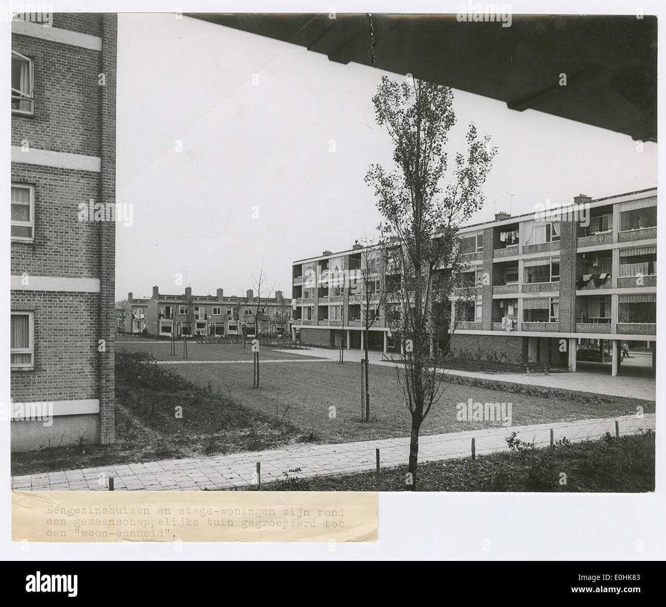 A photograph showing housing construction in Pendrecht, a district in ...