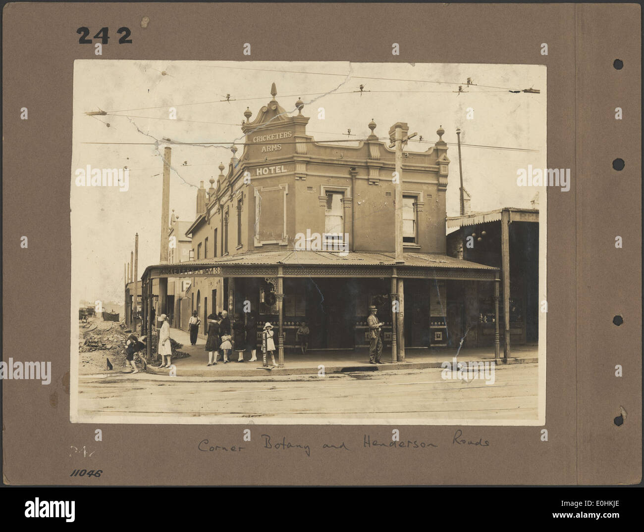 A black and white photograph of the intersection at Botany and ...