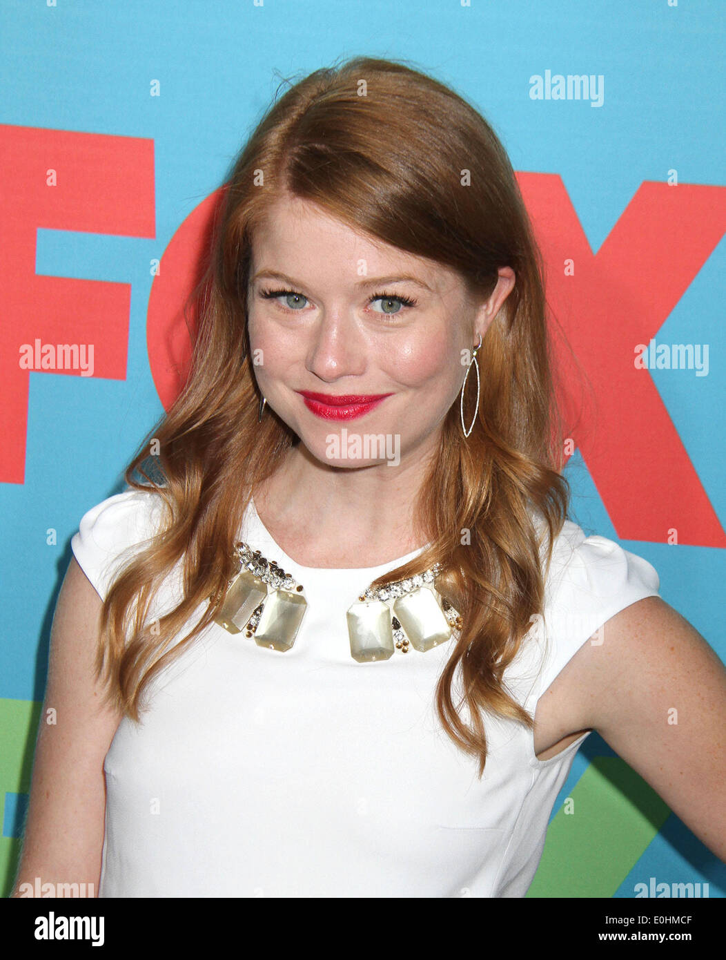 New York, New York, USA. 12th May, 2014. Actress GENEVIEVE ANGELSON attends the 2014 FOX Upfront ...