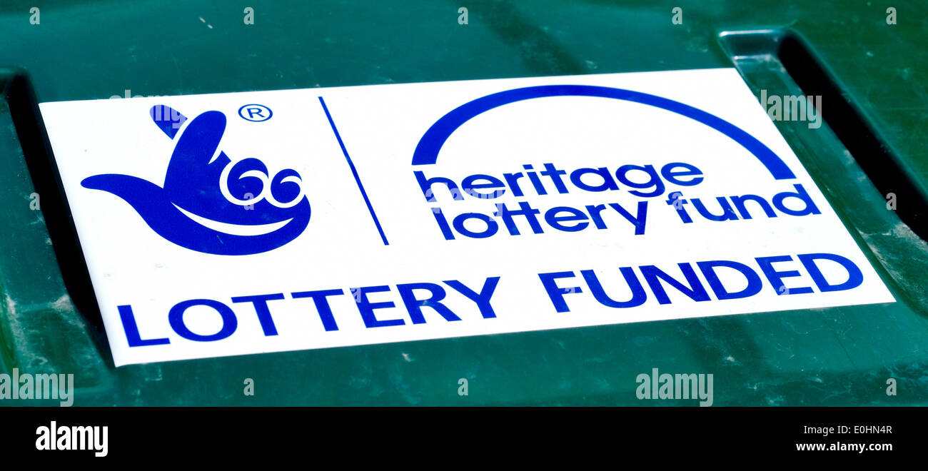 Heritage lottery fund sticker England UK Stock Photo - Alamy