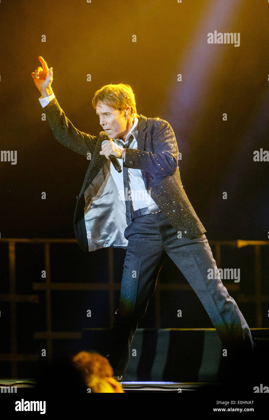 Hamburg, Germany. 13th May, 2014. British singer Cliff Richard performs ...