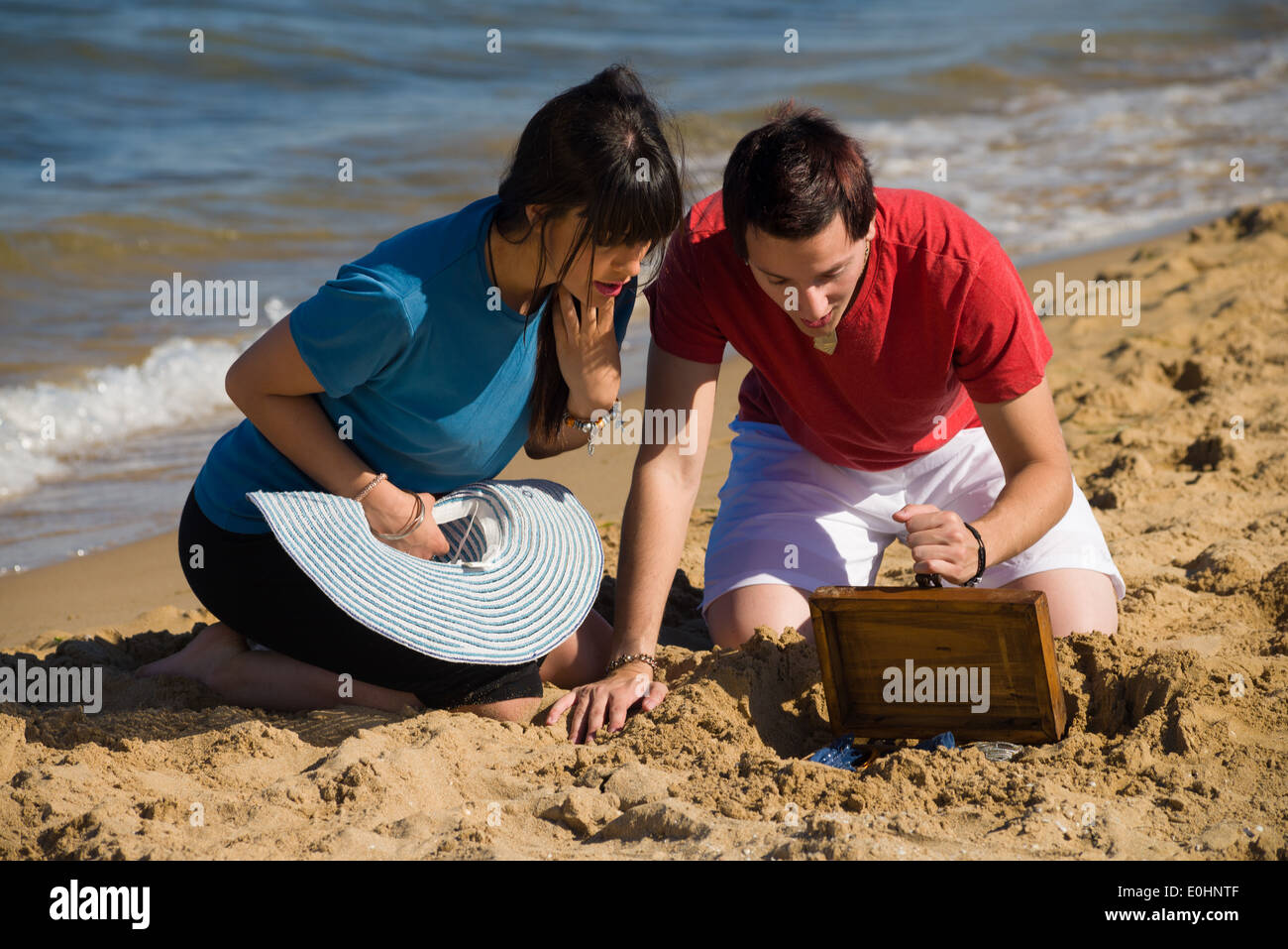 Couple Surprise Treasure High Resolution Stock Photography and Images ...