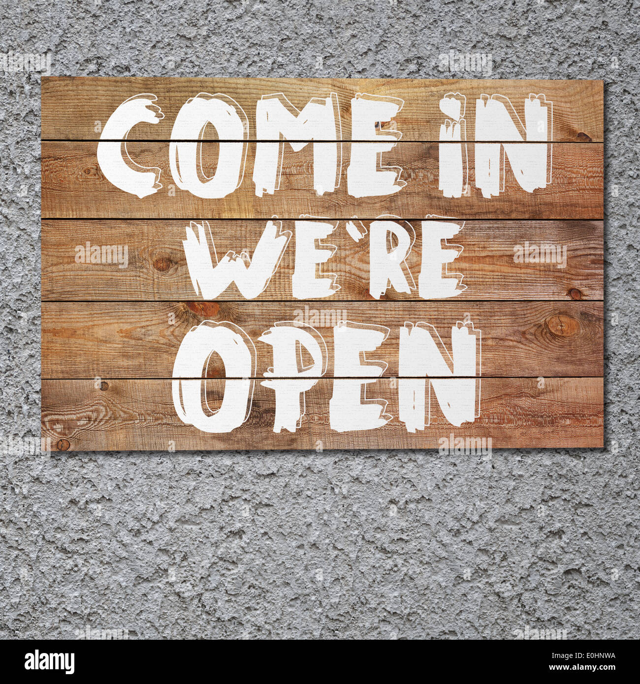 Wooden open sign hi-res stock photography and images - Alamy