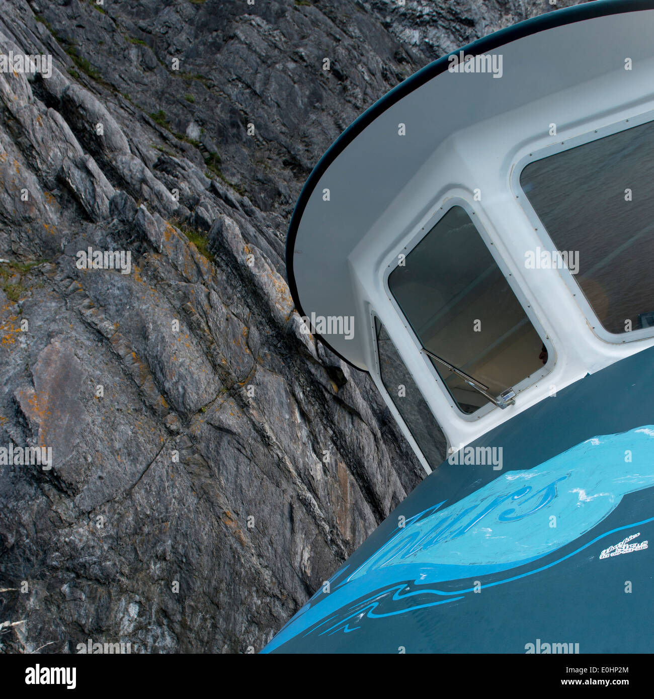 Front Windshield of a Fishing trawler in Bonne Bay, Gros Morne National ...