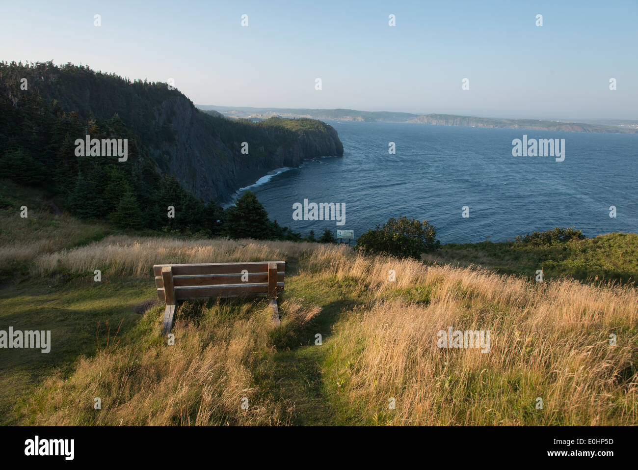 Bench along Skerwink Trail, Port Rexton, Bonavista Peninsula ...