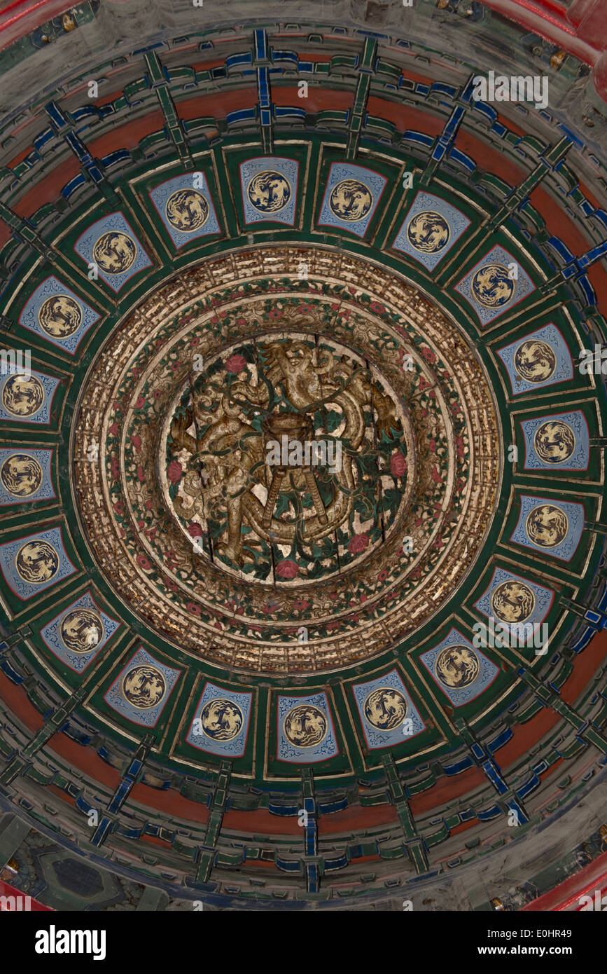Ceiling details of a palace, Forbidden City, Xicheng District, Beijing ...