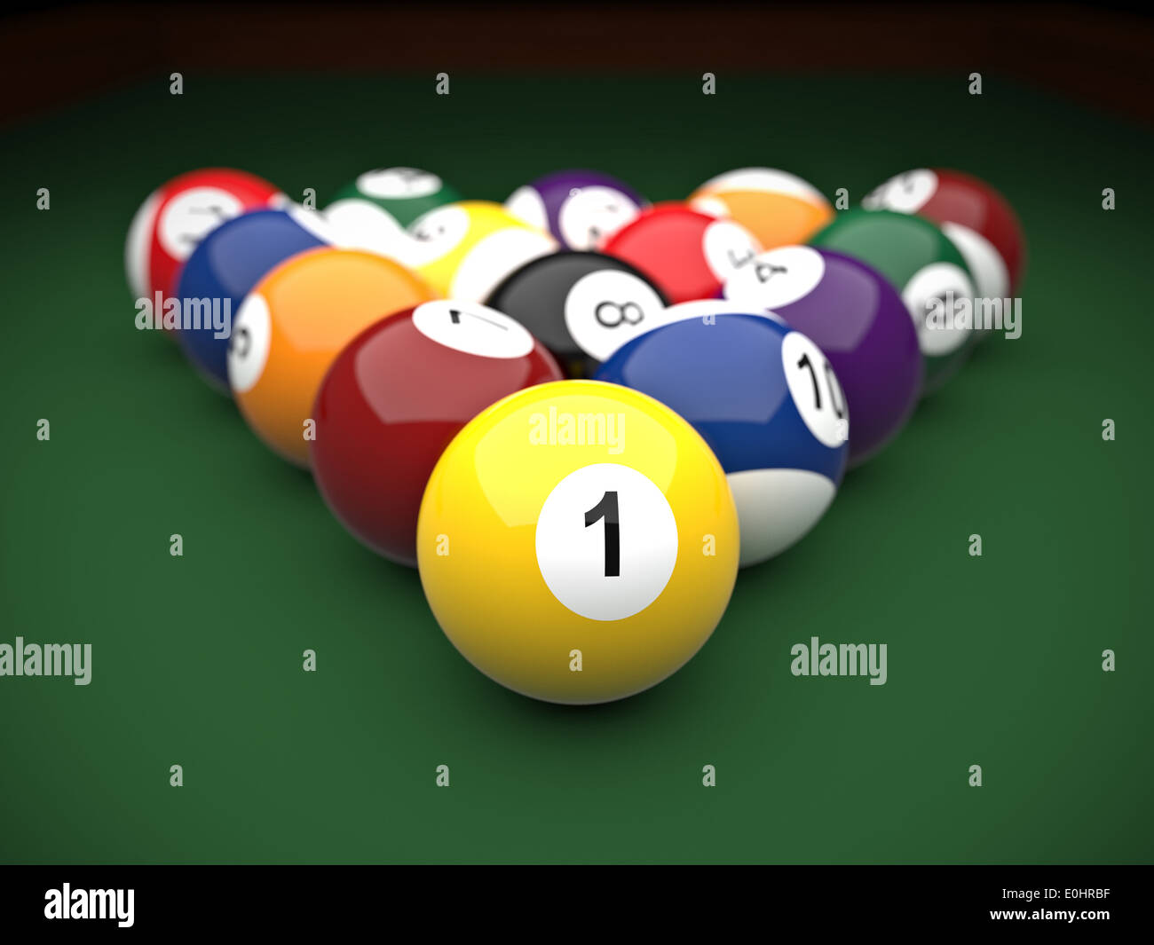 3d image of classic pool balls Stock Photo - Alamy