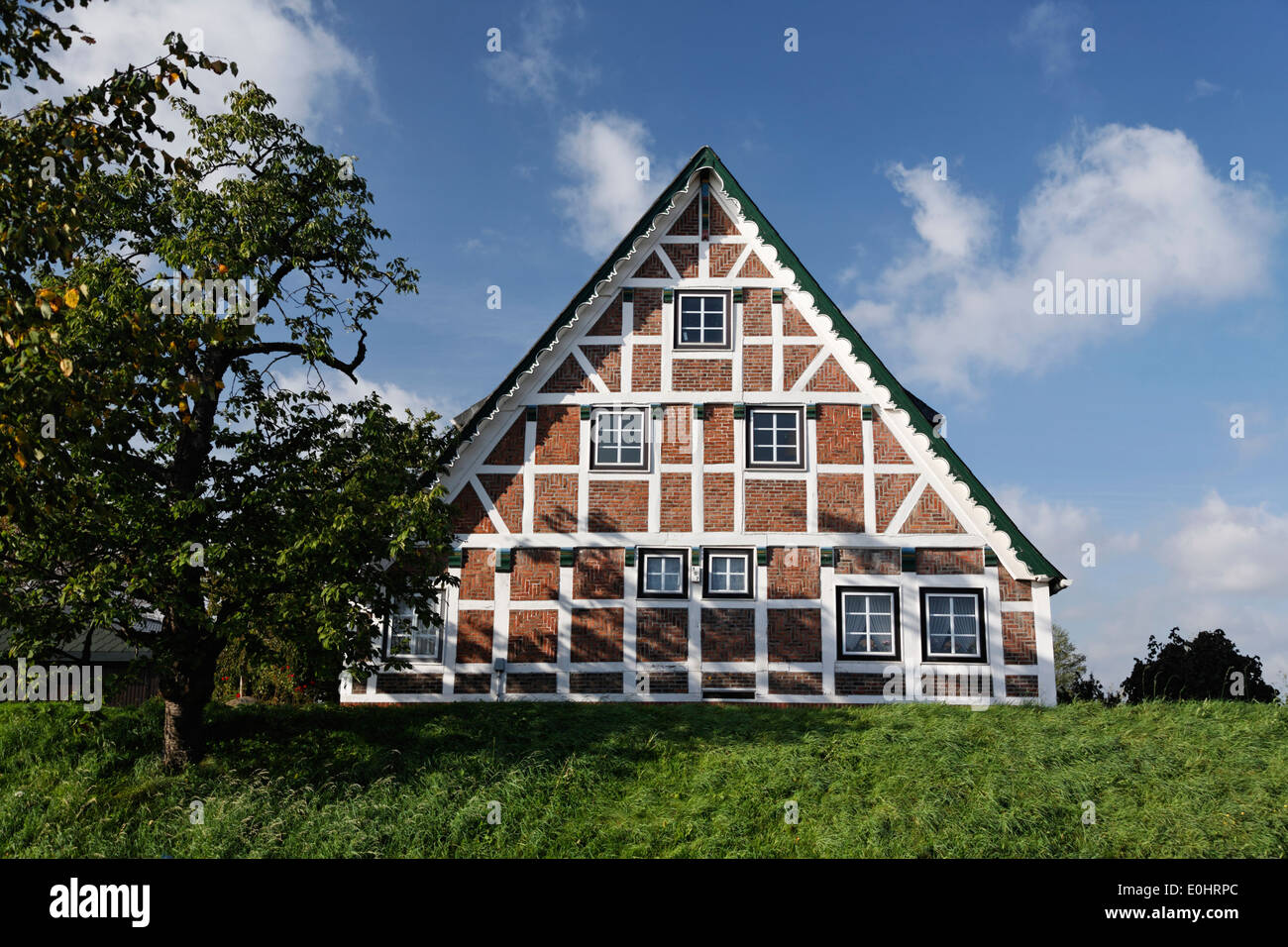 Germany, Lower Saxony, typical farm house, Deutschland, Niedersachsen ...