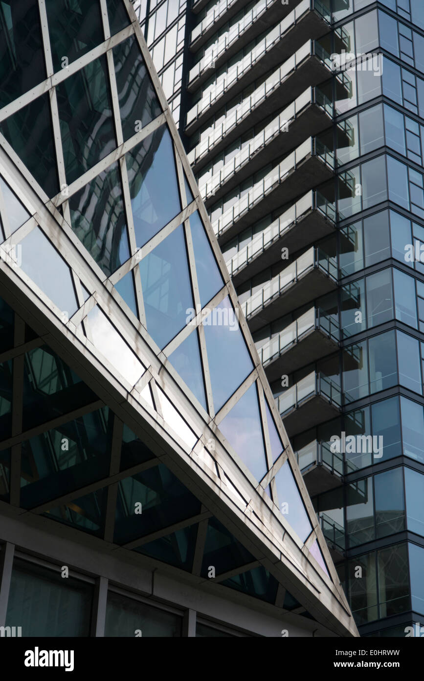 Architectural detail of Seattle Central Library, Seattle, Washington ...