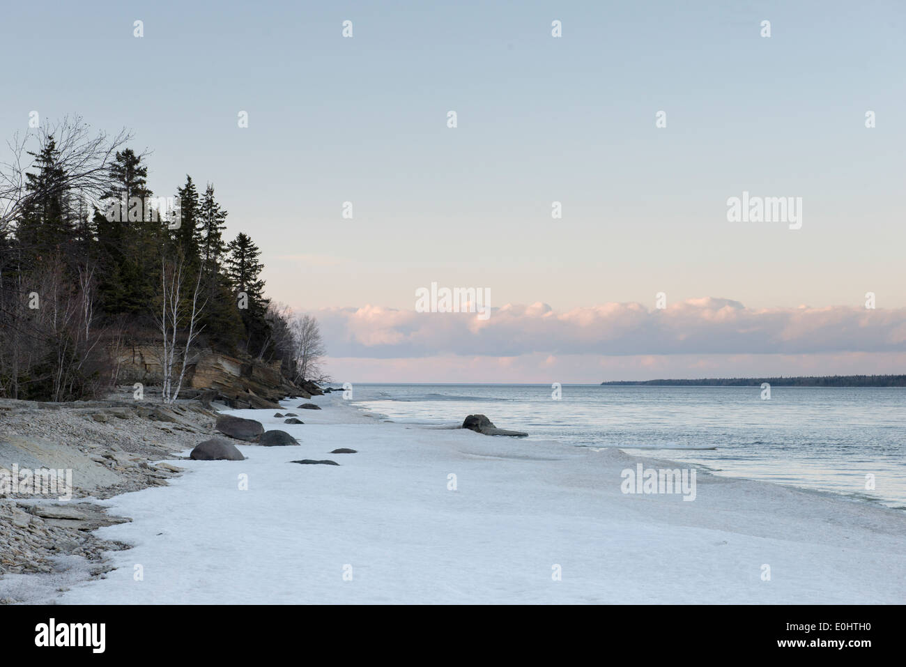 Trees at the lakeside, Lake Winnipeg, Riverton, Hecla Grindstone ...