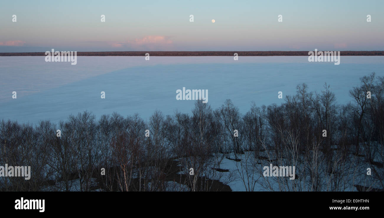 Frozen lake in winter, Lake Winnipeg, Riverton, Hecla Grindstone ...