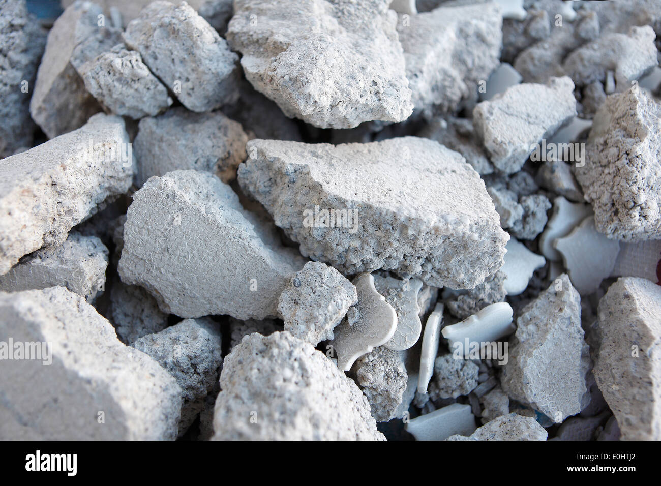 Close-up of rubble on a construction site Stock Photo - Alamy