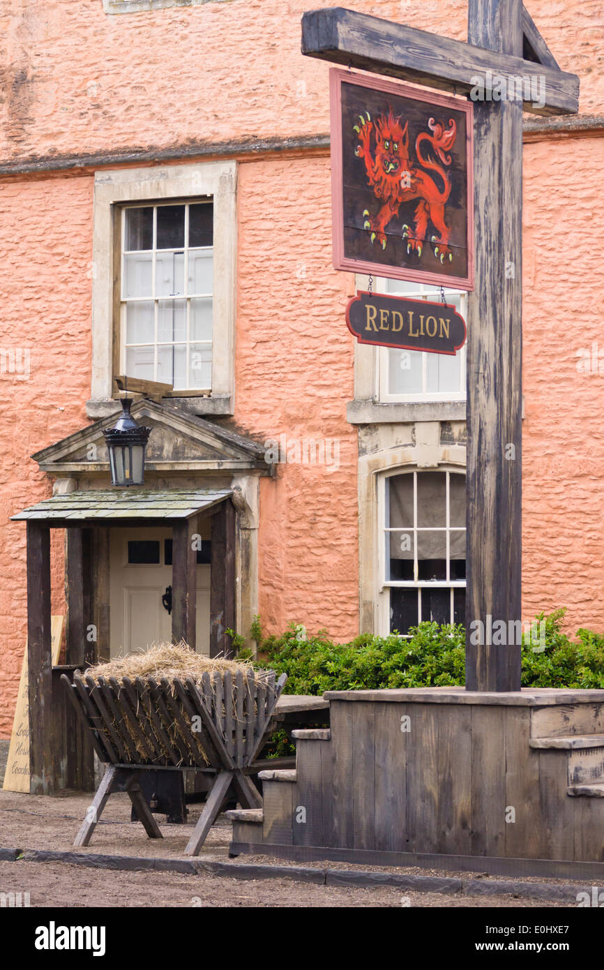 The film set of the BBC production of Poldark Stock Photo - Alamy