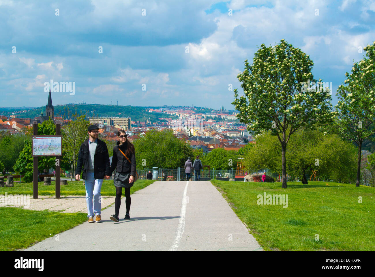 Parukarka park, Zizkov district, Prague, Czech Republic, Europe Stock ...